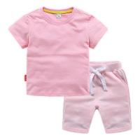 China Custom Logo Summer Children's Clothing Kids Cotton Sportswear for sale