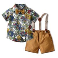 China 80cm-130cm Children's Outfit Set Kid Boys Short Sleeved Shorts Sets for sale