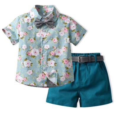 China 80cm-130cm Children's Outfit Set Kid Boys Short Sleeved Shorts Sets for sale