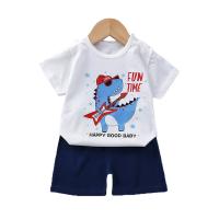 China Cotton Cartoon Home Wear Kids Clothing Shorts Short Sleeve Casual Two Piece for sale