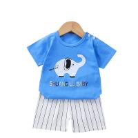 China Cotton Cartoon Home Wear Kids Clothing Shorts Short Sleeve Casual Two Piece for sale