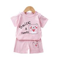 China Cotton Cartoon Home Wear Kids Clothing Shorts Short Sleeve Casual Two Piece for sale