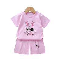 China Cotton Cartoon Home Wear Kids Clothing Shorts Short Sleeve Casual Two Piece for sale