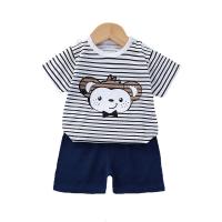 China Cotton Cartoon Home Wear Kids Clothing Shorts Short Sleeve Casual Two Piece for sale