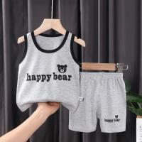 China 3M-9M Children's Summer Cotton Suit Girls' Shorts Clothes Boys' Sleeveless for sale
