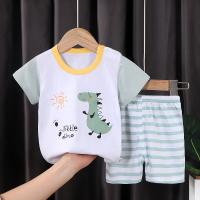 China 100% Cotton Summer Children's Outfit Sets Short Sleeve T-shirt Set for sale