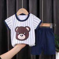 China 100% Cotton Summer Children's Outfit Sets Short Sleeve T-shirt Set for sale