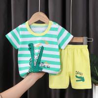 China 100% Cotton Summer Children's Outfit Sets Short Sleeve T-shirt Set for sale
