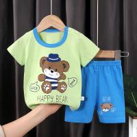 China 100% Cotton Summer Children's Outfit Sets Short Sleeve T-shirt Set for sale