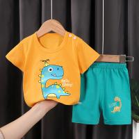 China 100% Cotton Summer Children's Outfit Sets Short Sleeve T-shirt Set for sale