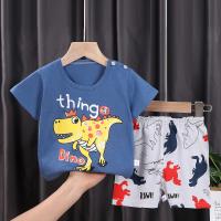 China 100% Cotton Summer Children's Outfit Sets Short Sleeve T-shirt Set for sale