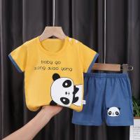 China 100% Cotton Summer Children's Outfit Sets Short Sleeve T-shirt Set for sale