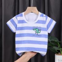 China Short Sleeved Children's Sports Shirts Pure Cotton Girls' Summer Clothes Boys' Top for sale
