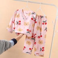 China Children's Summer Thin Cotton Homewear Silk Print 145-155cm for sale