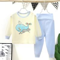 China Home Children's Pajamas Sets Cotton Long Sleeved Trousers Suit Clothes for sale