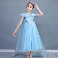 China Cape Decoration Children's Dress Clothing Elsa Princess Dress for sale