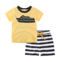China Summer Baby Children's Clothing Sets Short Sleeved Hooded Collar for sale