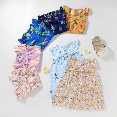 China Summer Children'S Clothing Girls Full Printing Small Flower Children'S Dress for sale