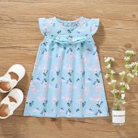 China Summer Children'S Clothing Girls Full Printing Small Flower Children'S Dress for sale