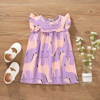 China Summer Children'S Clothing Girls Full Printing Small Flower Children'S Dress for sale