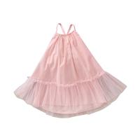China Children'S Dress Clothing Summer Princess Dress Solid Color Baby Sling Dress for sale