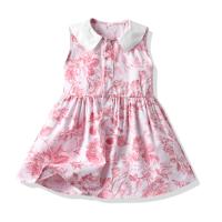 China Summer Children'S Clothing Print Girls Dresses Sleeveless Cotton Princess Dress for sale