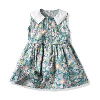 China Summer Children'S Clothing Print Girls Dresses Sleeveless Cotton Princess Dress for sale