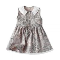 China Summer Children'S Clothing Print Girls Dresses Sleeveless Cotton Princess Dress for sale