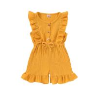 China Children'S Outfit Sets Solid Color Ruffled Children'S Jumpsuit Multi Color Optional for sale