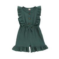 China Children'S Outfit Sets Solid Color Ruffled Children'S Jumpsuit Multi Color Optional for sale