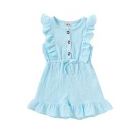China Children'S Outfit Sets Solid Color Ruffled Children'S Jumpsuit Multi Color Optional for sale