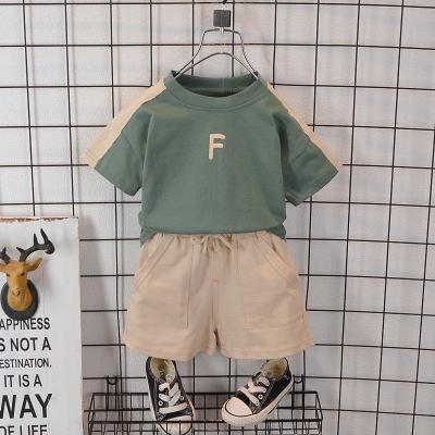 China Children'S Outfit Sets 2022 New Short Sleeved Shorts Boys Outfit Sets for sale