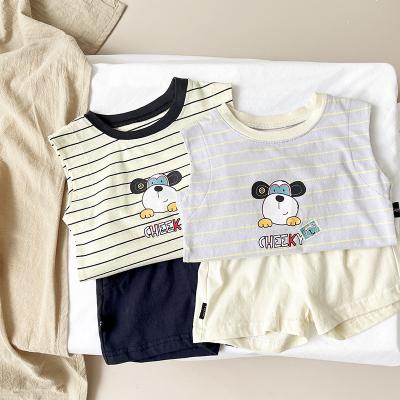 China Boy Summer Korean Style Children'S Sleeveless Suit Children'S Outfit Sets for sale