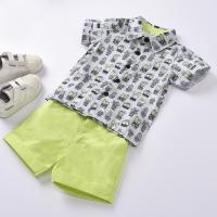 China Children'S Outfit Sets Boys Shirt Shorts Suit Bow Tie Three Piece Set for sale
