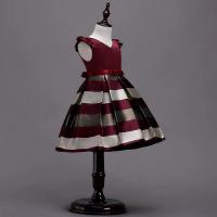 China Children'S Dress Clothing Summer Flying Sleeve Striped Girls' Dresses 2-12 for sale