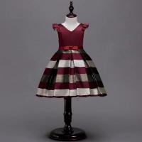 China Children'S Dress Clothing Summer Flying Sleeve Striped Girls' Dresses 2-12 for sale