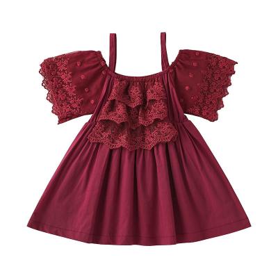 China Children'S Dress Clothing Summer Girls Suspender Dress Solid Color Dress for sale