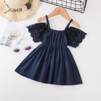 China Children'S Dress Clothing Summer Girls Suspender Dress Solid Color Dress for sale