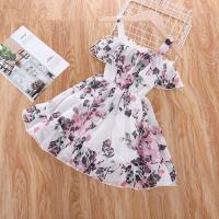 China Children'S Dress Clothing Summer Girls Suspender Printed Dress for sale