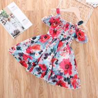 China Children'S Dress Clothing Summer Girls Suspender Printed Dress for sale