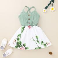 China Printing Fashion Suspender Children'S Dress Clothing Sleeveless for sale