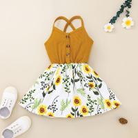 China Printing Fashion Suspender Children'S Dress Clothing Sleeveless for sale