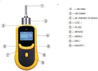 China Portable VOC Gas Monitor with Sampling Pump 0-5000PPM IP66 Waterproof Dustproof for sale