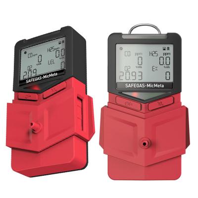 China MicMeta IP68 Portable 4-Gas Detector CO H2S O2 LEL 24H Battery Man Down Alarm for sale