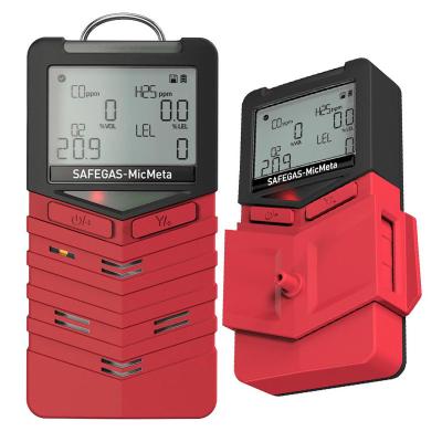 China Portable Multi Gas Detector 4 in 1 O2 H2S CO LEL IP66 Data Logging 2300mAh for sale