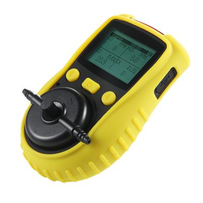 China Portable 4-in-1 Multi-Gas Detector O2 CO H2S EX 2500mAh Battery Diffusion Sampling for sale