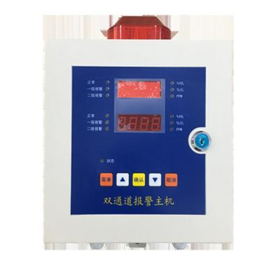 China Dual-Channel Gas Detector Controller with Data Storage - 1000m Range, IP65 Rated, 220V AC Operation for sale