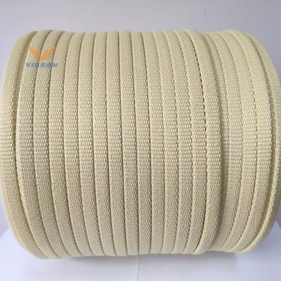 China Flat Type Kevlar Aramid Rope 10*4mm 12*4mm Fiber Woven Rope for sale