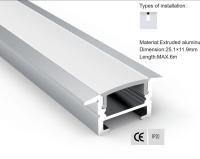 China Aluminum Profile for Cabinet Lighting 25x12mm Mini Size Furniture LED Strip Housing for sale