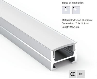 China Customizable Aluminum Profile 17x12mm 0.67x0.47 Inch for Industrial Applications for sale